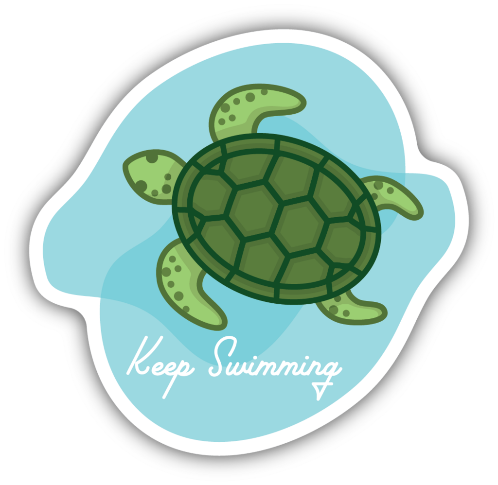 Keep Swimming Turtle Sticker – Spring Children